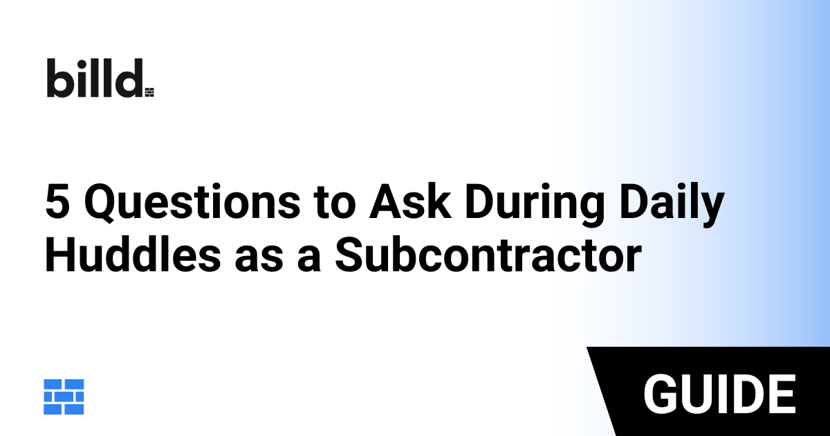 5 Questions to Ask During Daily Huddles for Construction Industry